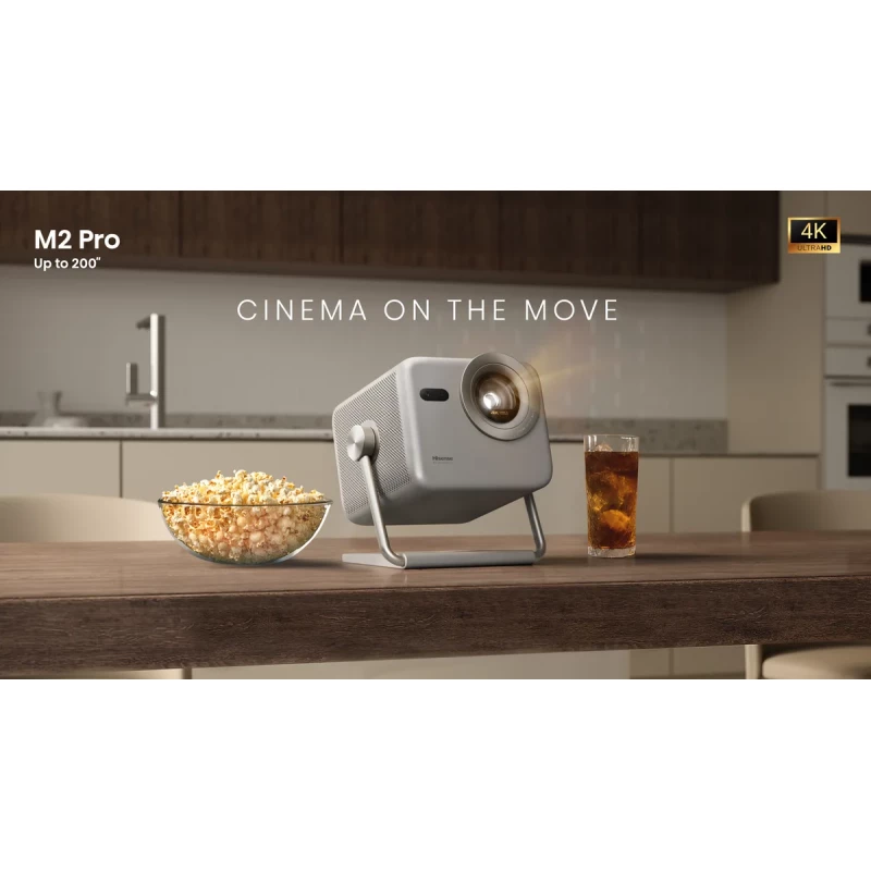 Hisense M2 Pro – Vidéoprojecteur Laser 4K Compact avec Smart TV intégrée